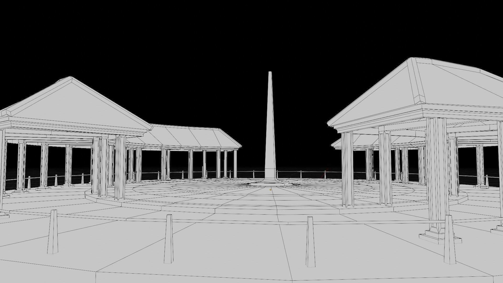 3D model lowpoly well detailed Medieval stadium VR / AR / low-poly ...