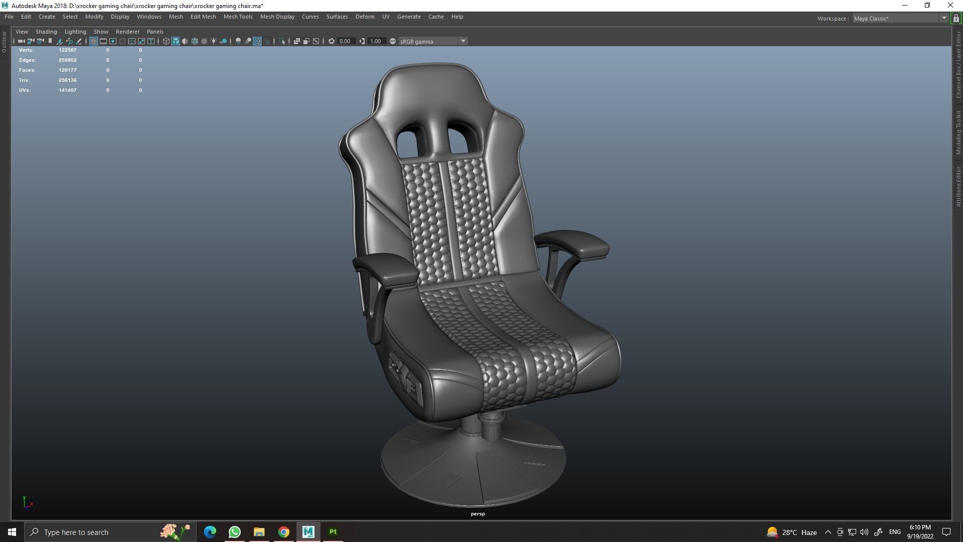 Xrocker Adrenaline Gaming chair 3D model | CGTrader