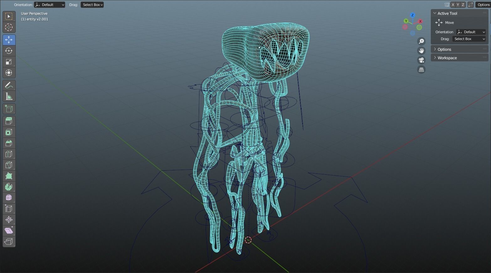 Bacteria Monster From The Backrooms Rigged 3D model rigged | CGTrader