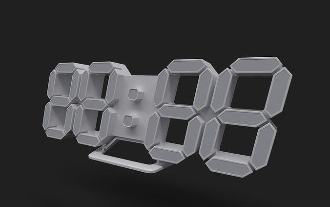 3D model Digital clock VR / AR / low-poly | CGTrader