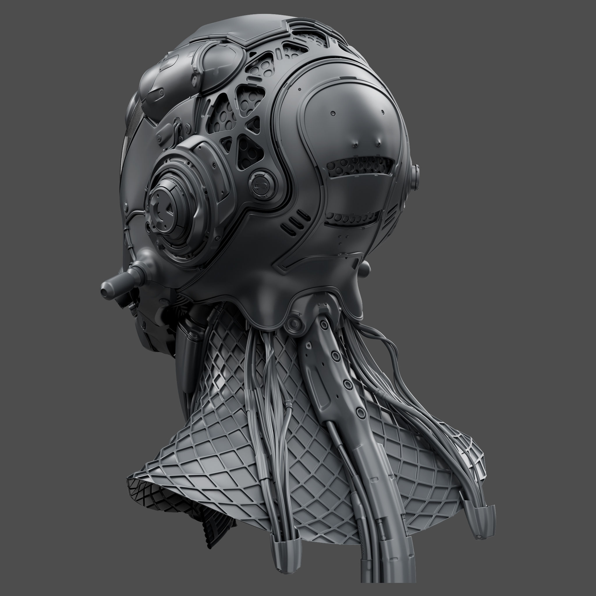 Realistic Cyberpunk Helmet 3D model | CGTrader