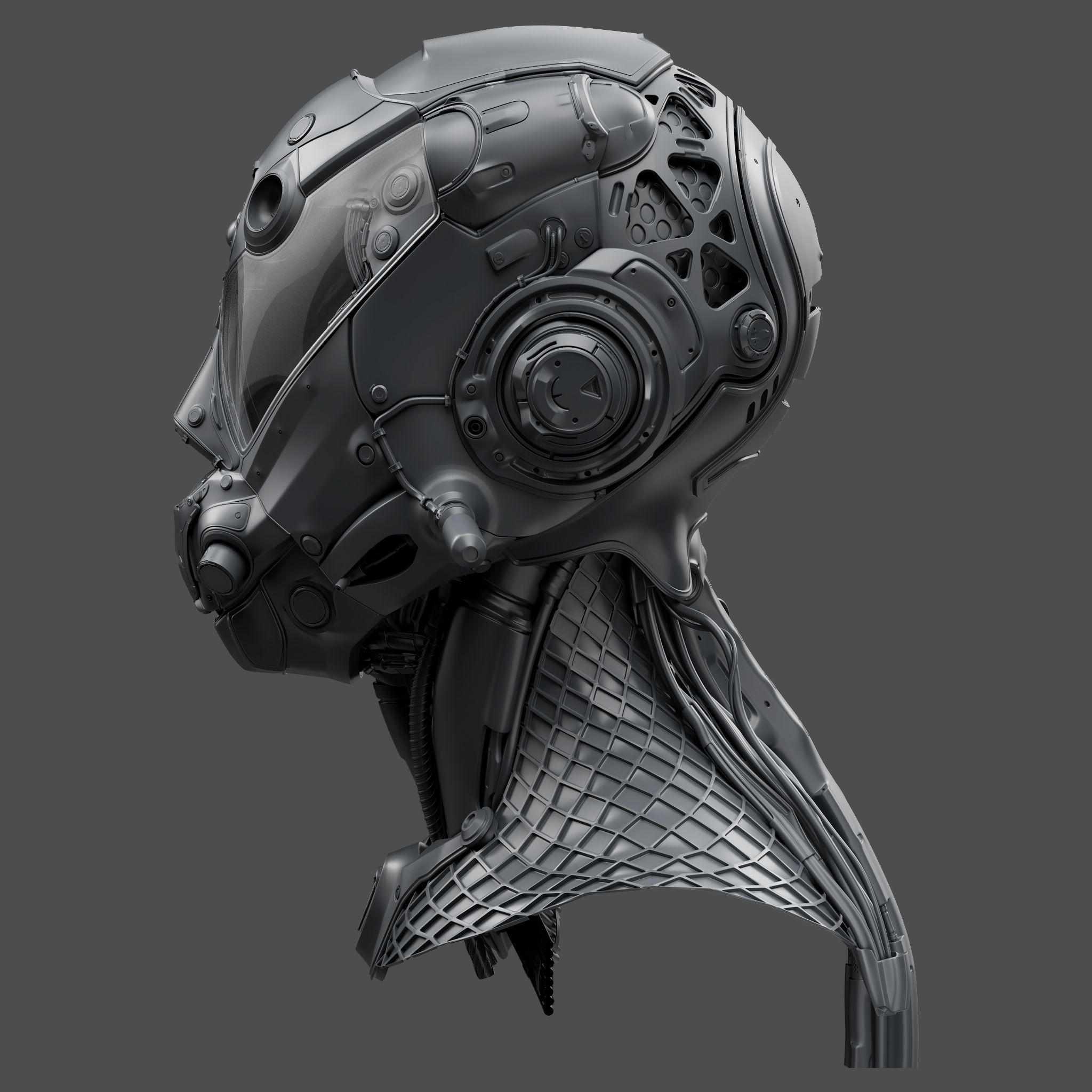 Realistic Cyberpunk Helmet 3D model | CGTrader
