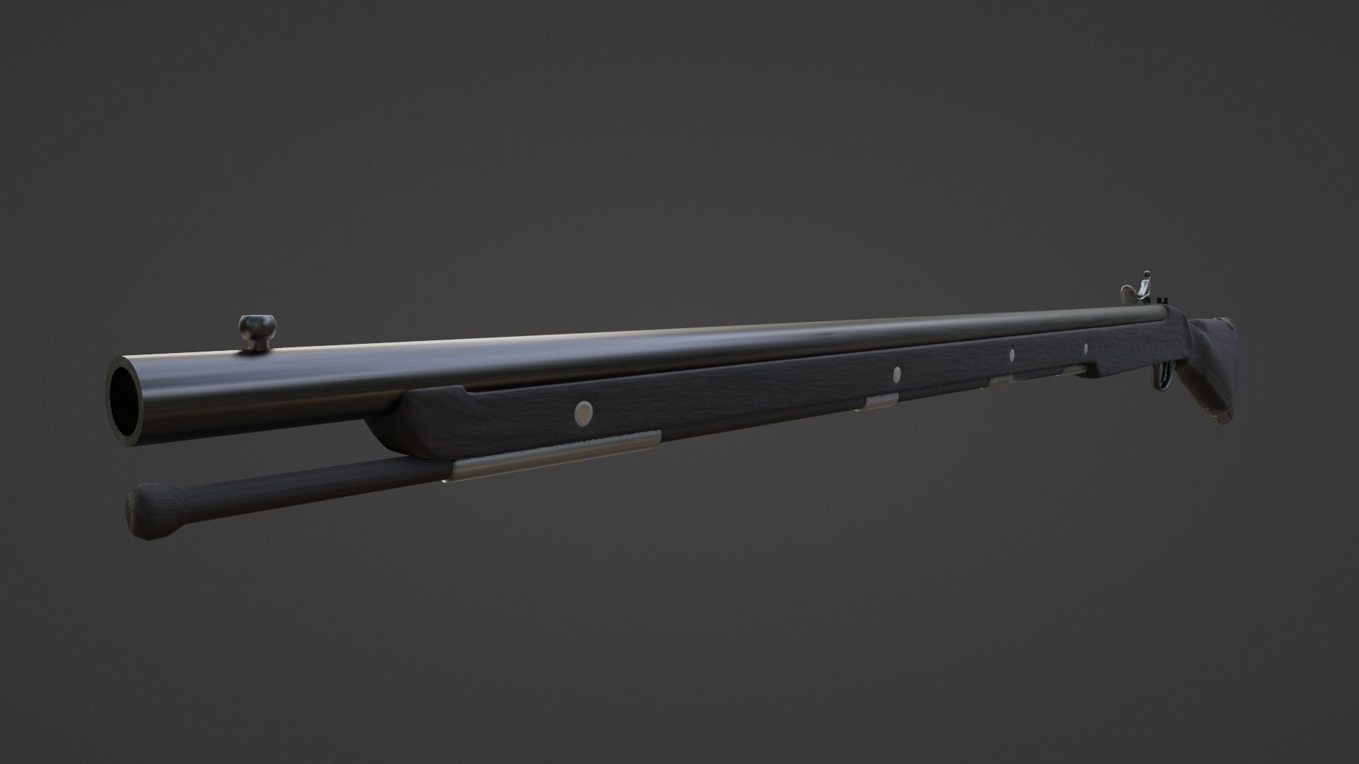 3D model 1720 Flintlock Long Rifle VR / AR / low-poly | CGTrader