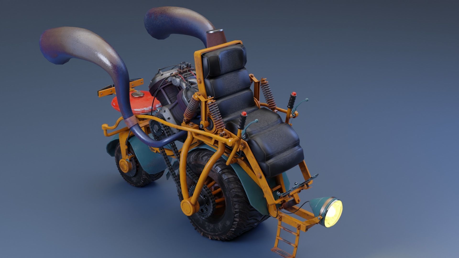 Fancy motorcycle free VR / AR / low-poly 3D model rigged | CGTrader