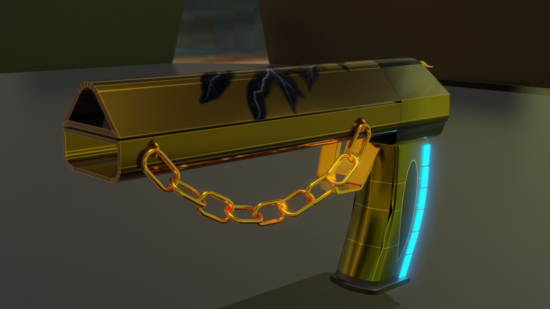 3D model Custom Design Game Ready Gun Model VR / AR / low-poly | CGTrader