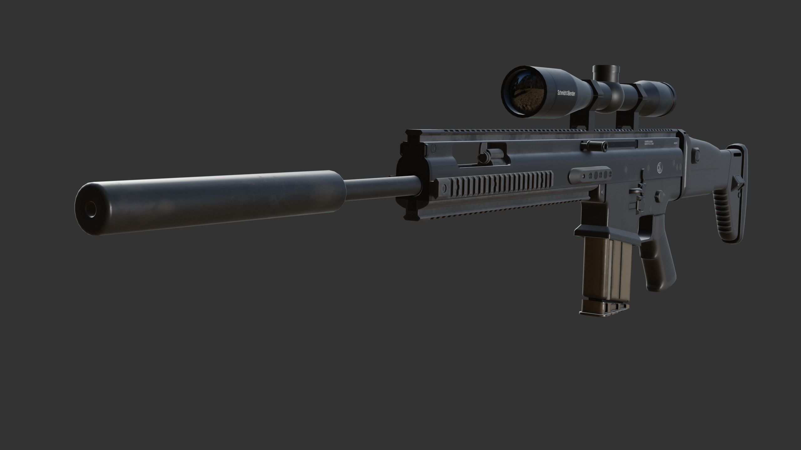 3D model FN SCAR-H PR VR / AR / low-poly | CGTrader