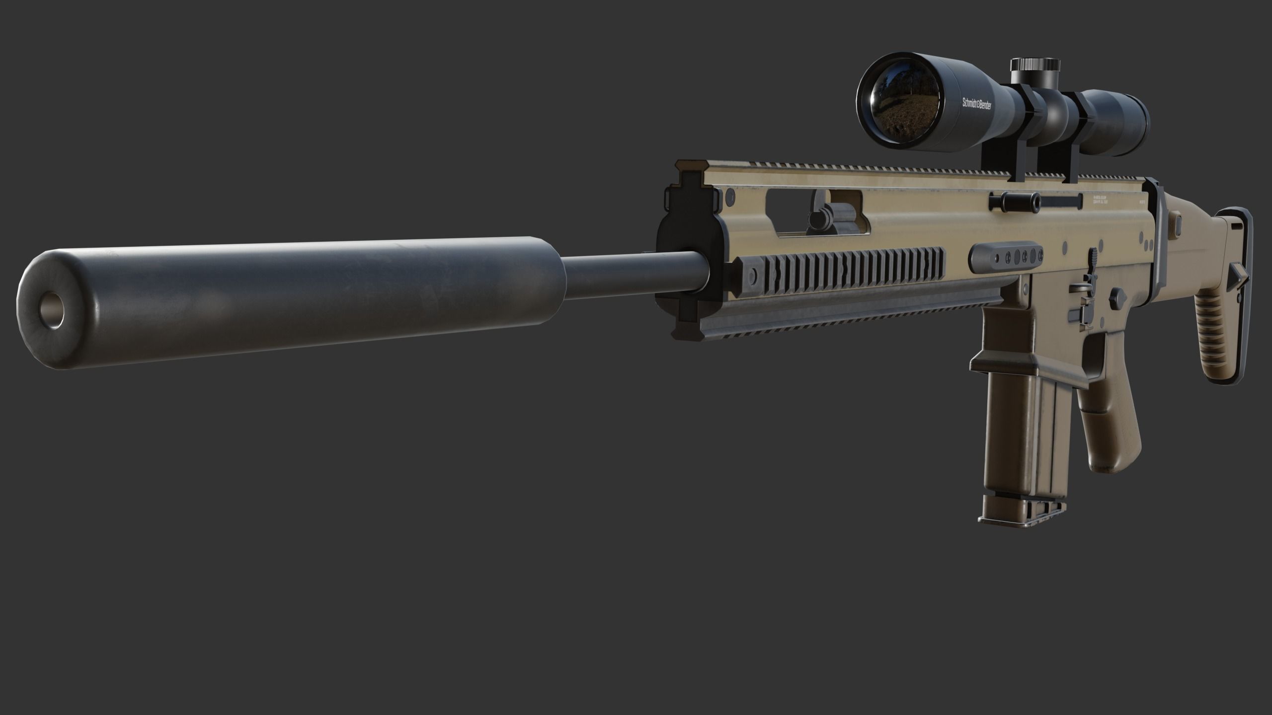 3D model FN SCAR-H PR VR / AR / low-poly | CGTrader