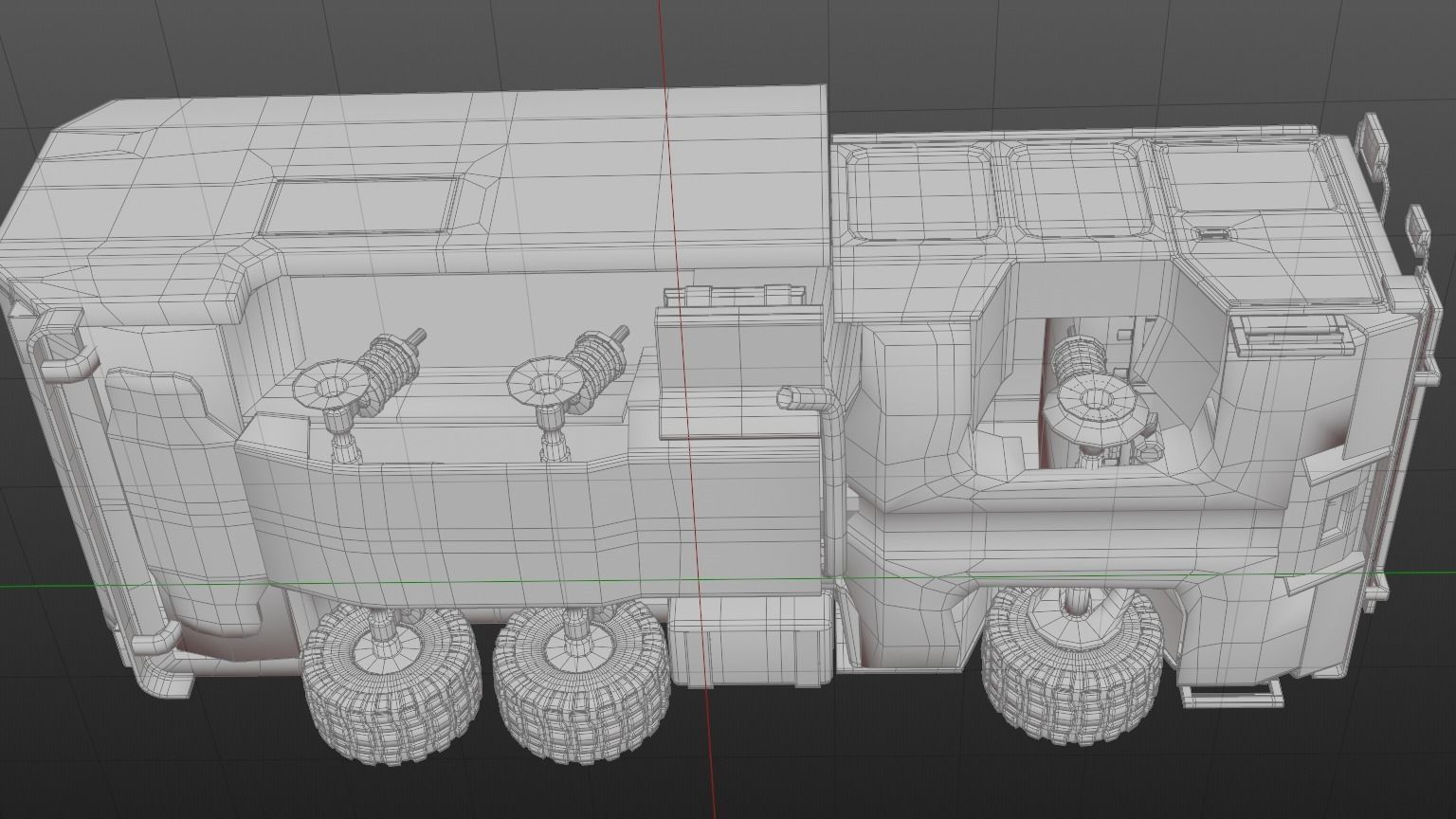 Dark Military-type Convoy Vehicle 3D model | CGTrader