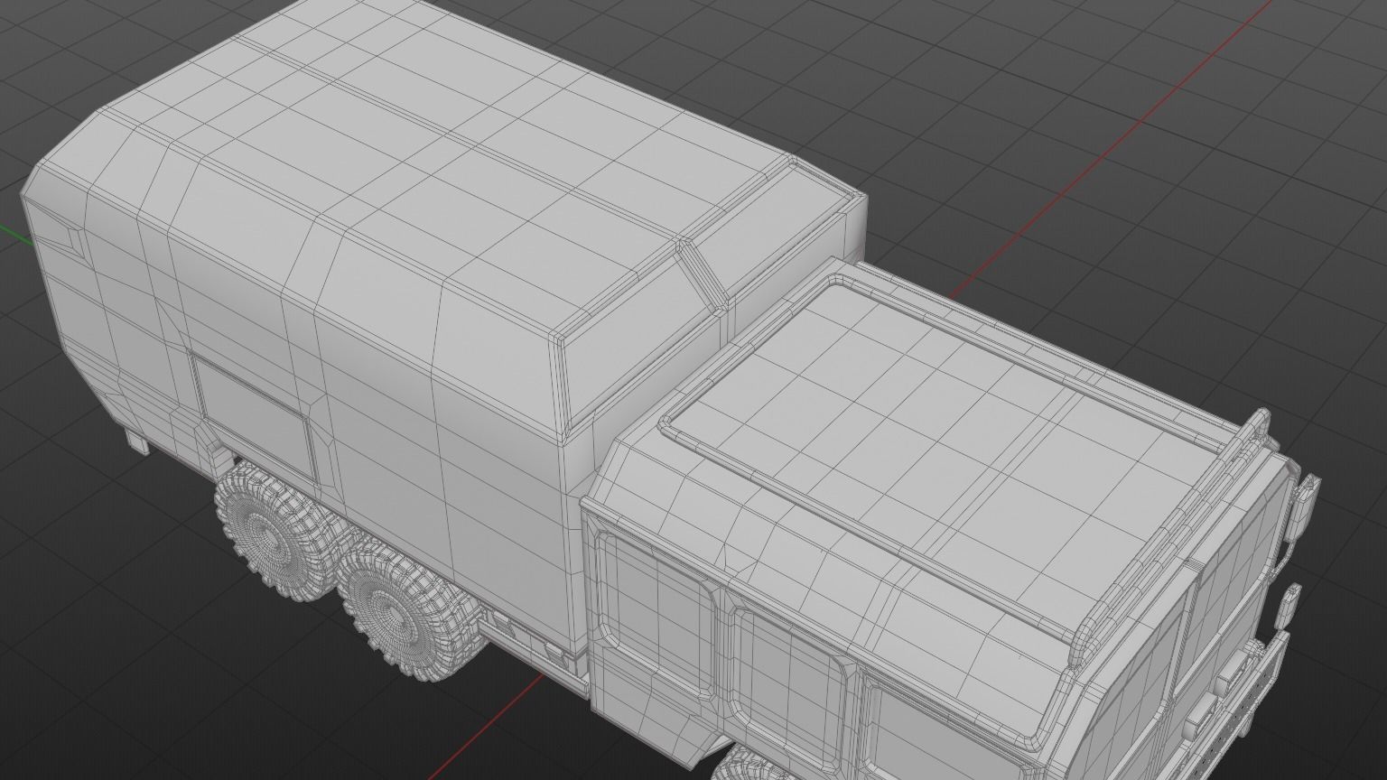 Dark Military-type Convoy Vehicle 3D model | CGTrader