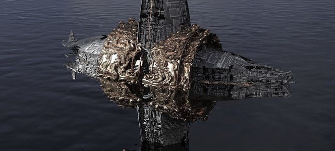 Ocean Cyberpunk Atlantis Deep city ring 4 3D model | CGTrader