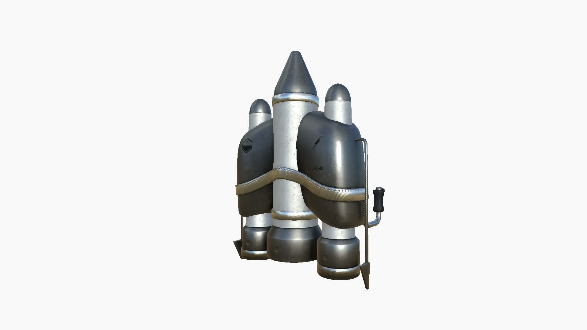 3D model Jetpack D07 Steel - SciFi Character Design VR / AR / low-poly ...