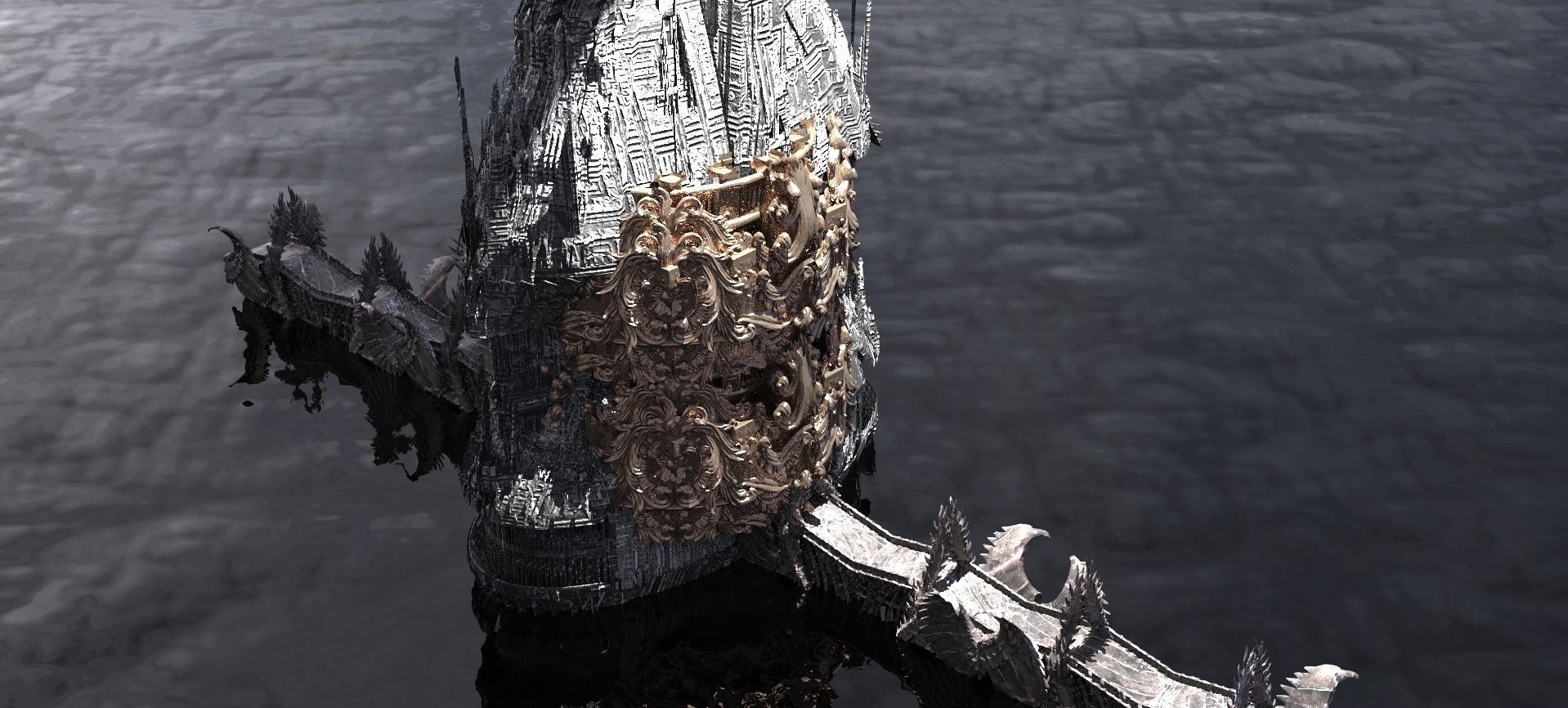 Ocean Cyberpunk Atlantis Deep Base tower 1 3D model | CGTrader