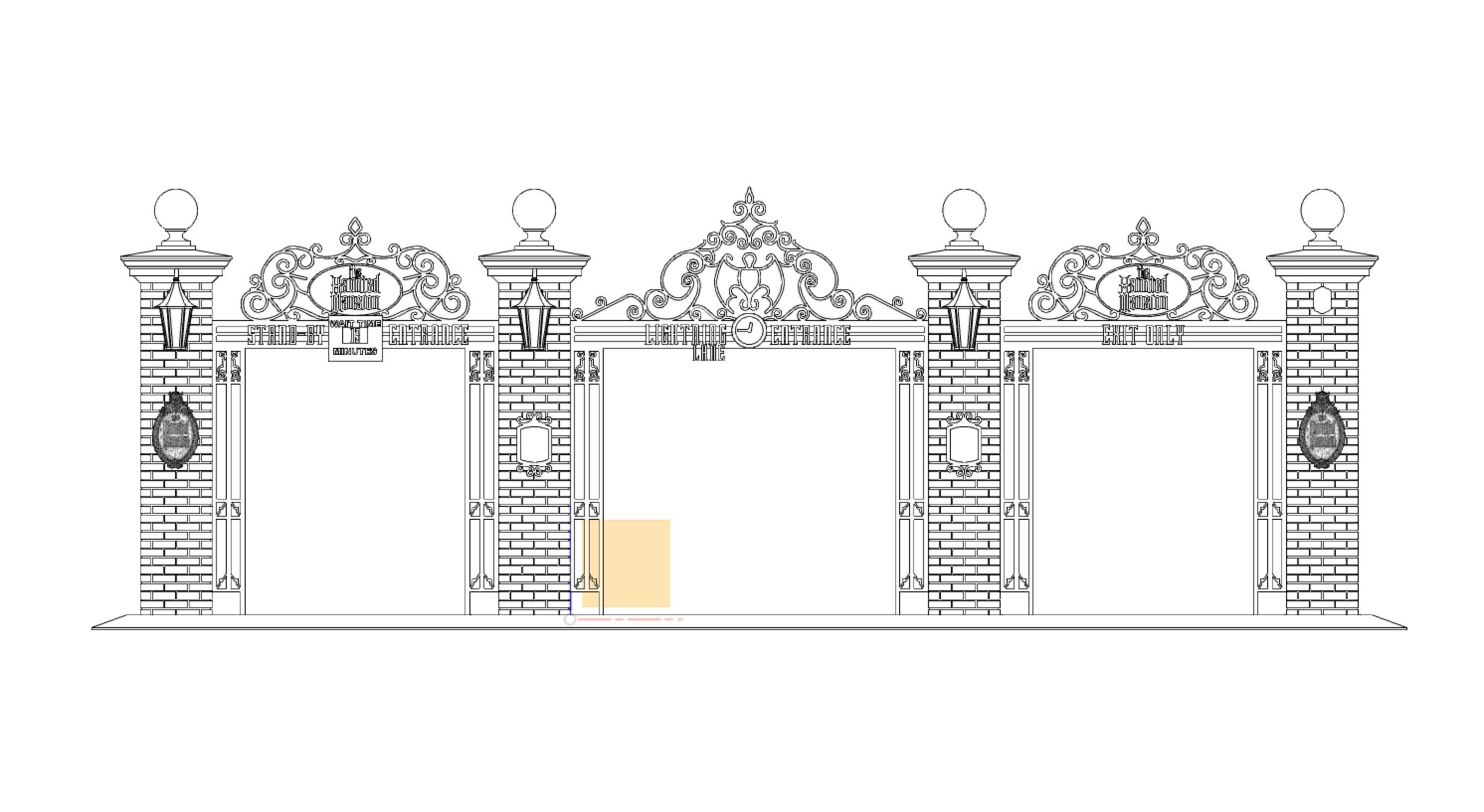 Spooky Haunted Mansion Gate 3D model 3D printable | CGTrader