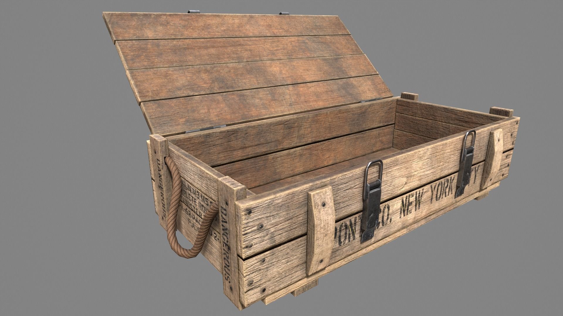 3D model Wood Ammo Box VR / AR / low-poly | CGTrader