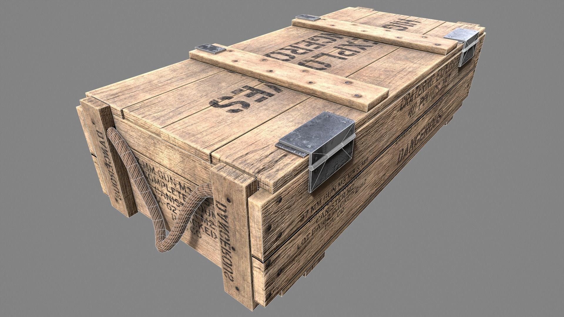 3D model Wood Ammo Box VR / AR / low-poly | CGTrader