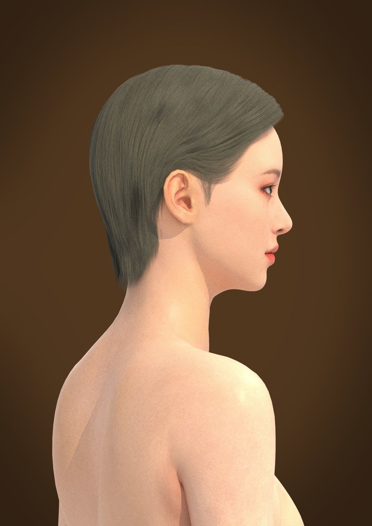 Short hair 017-FV2 for Yuna-FV2 3D model from 3DClo Software 3D model | CGTrader