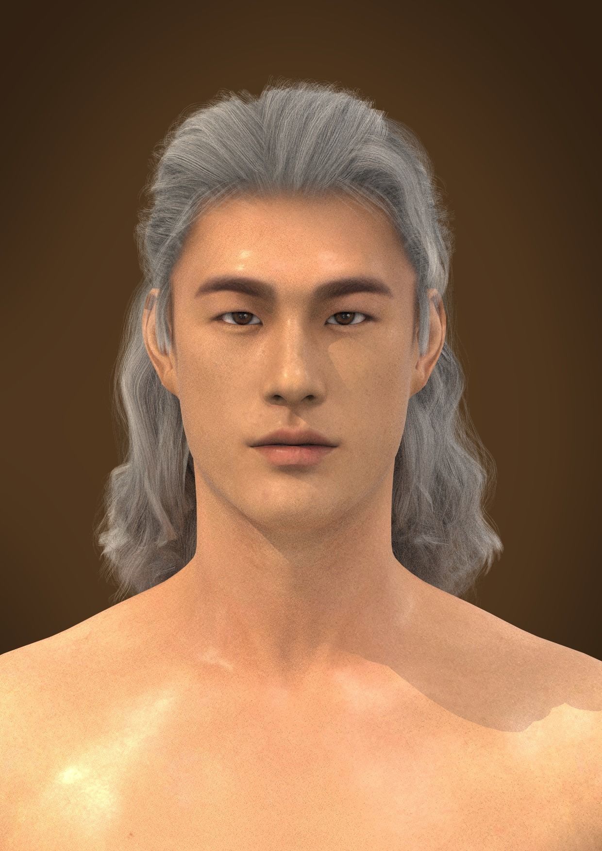 Men hair 025-MV2 for Jinho-MV2 3D model from Clo3D Software 3D model ...