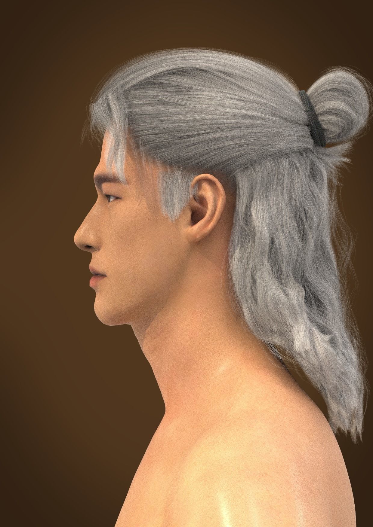 Men hair 025-MV2 for Jinho-MV2 3D model from Clo3D Software 3D model ...