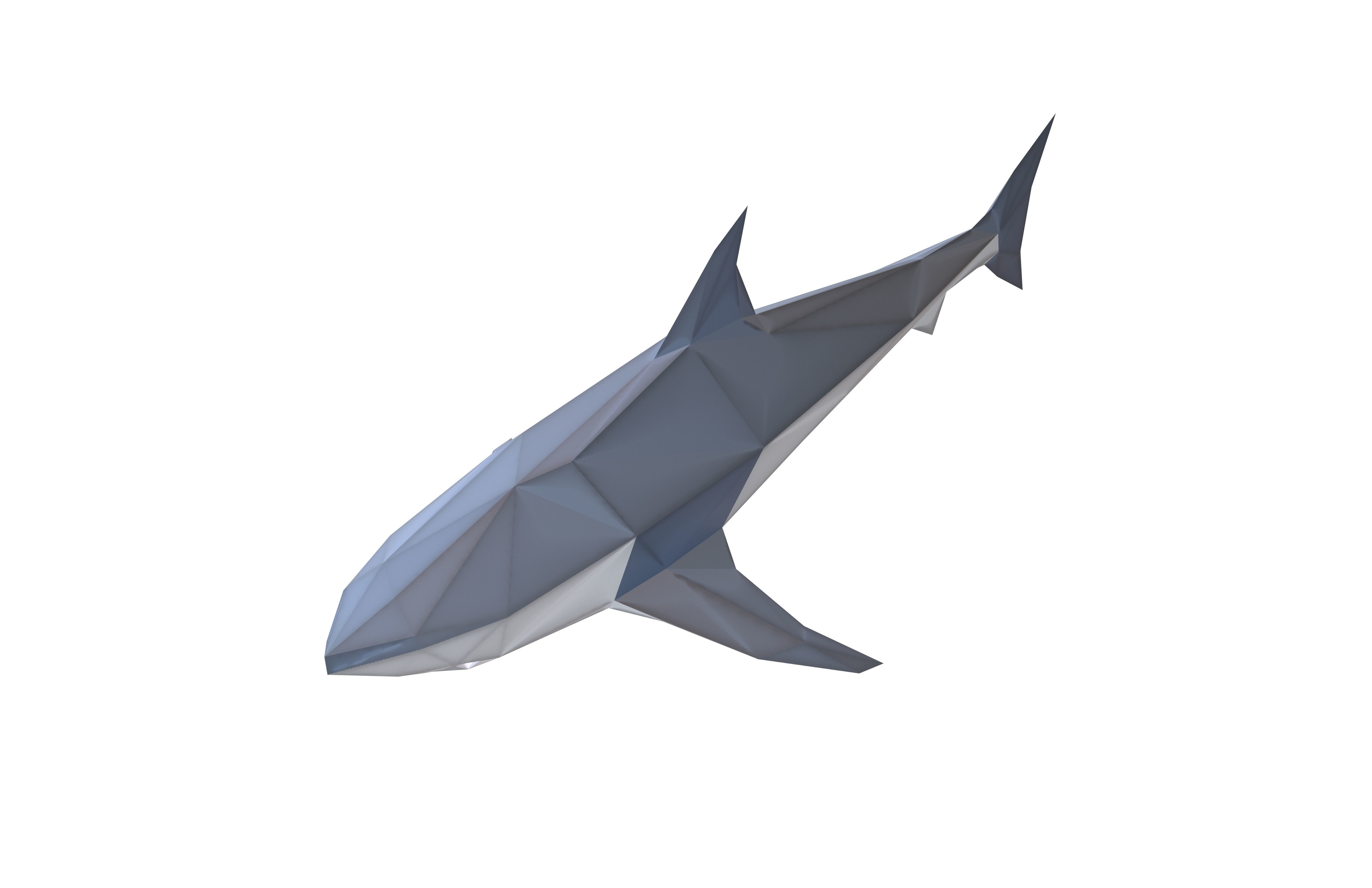 3D model Low Poly Shark v1 008 VR / AR / low-poly | CGTrader