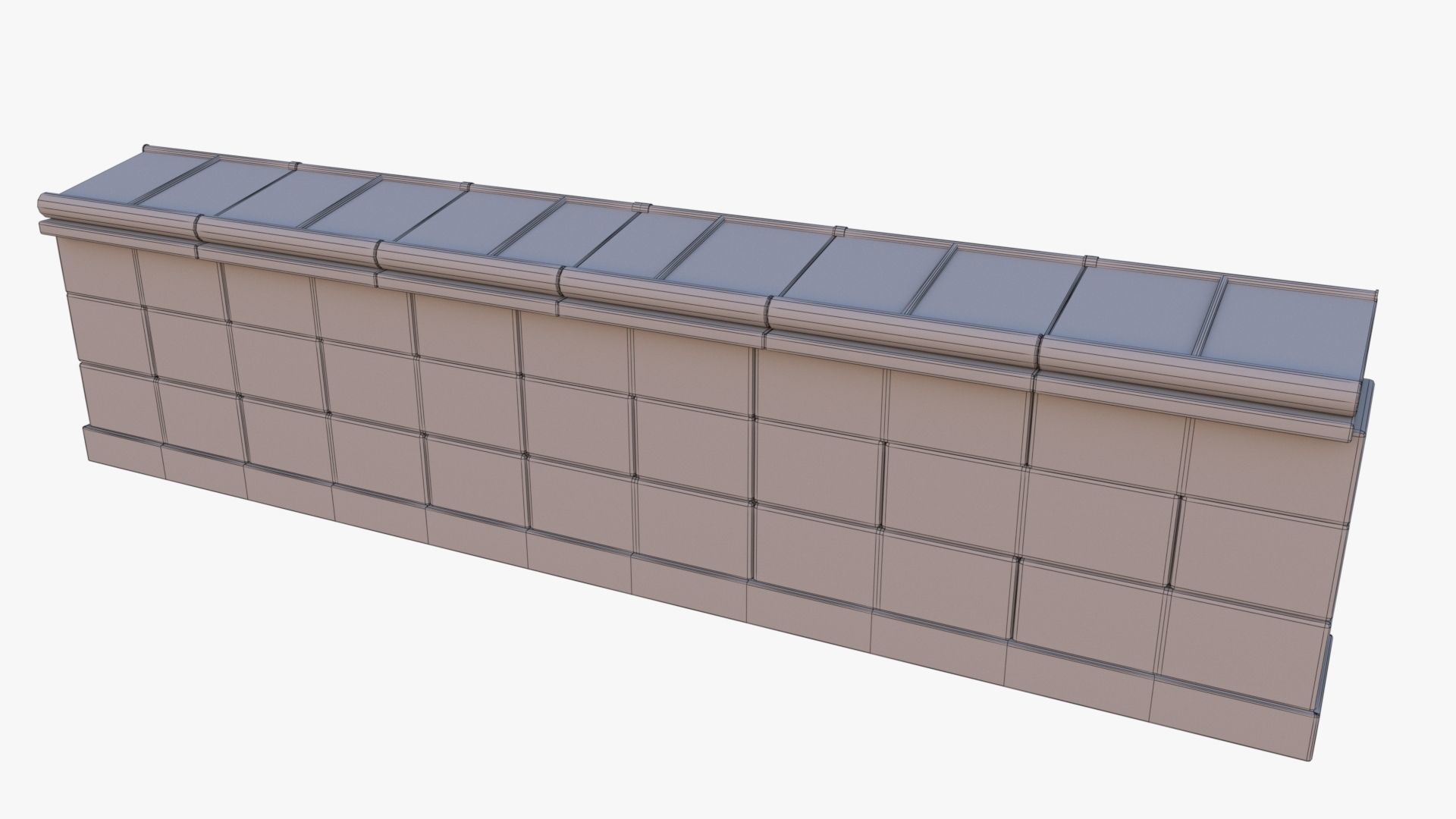 3D model Brick Wall 0003 Modular VR / AR / low-poly | CGTrader