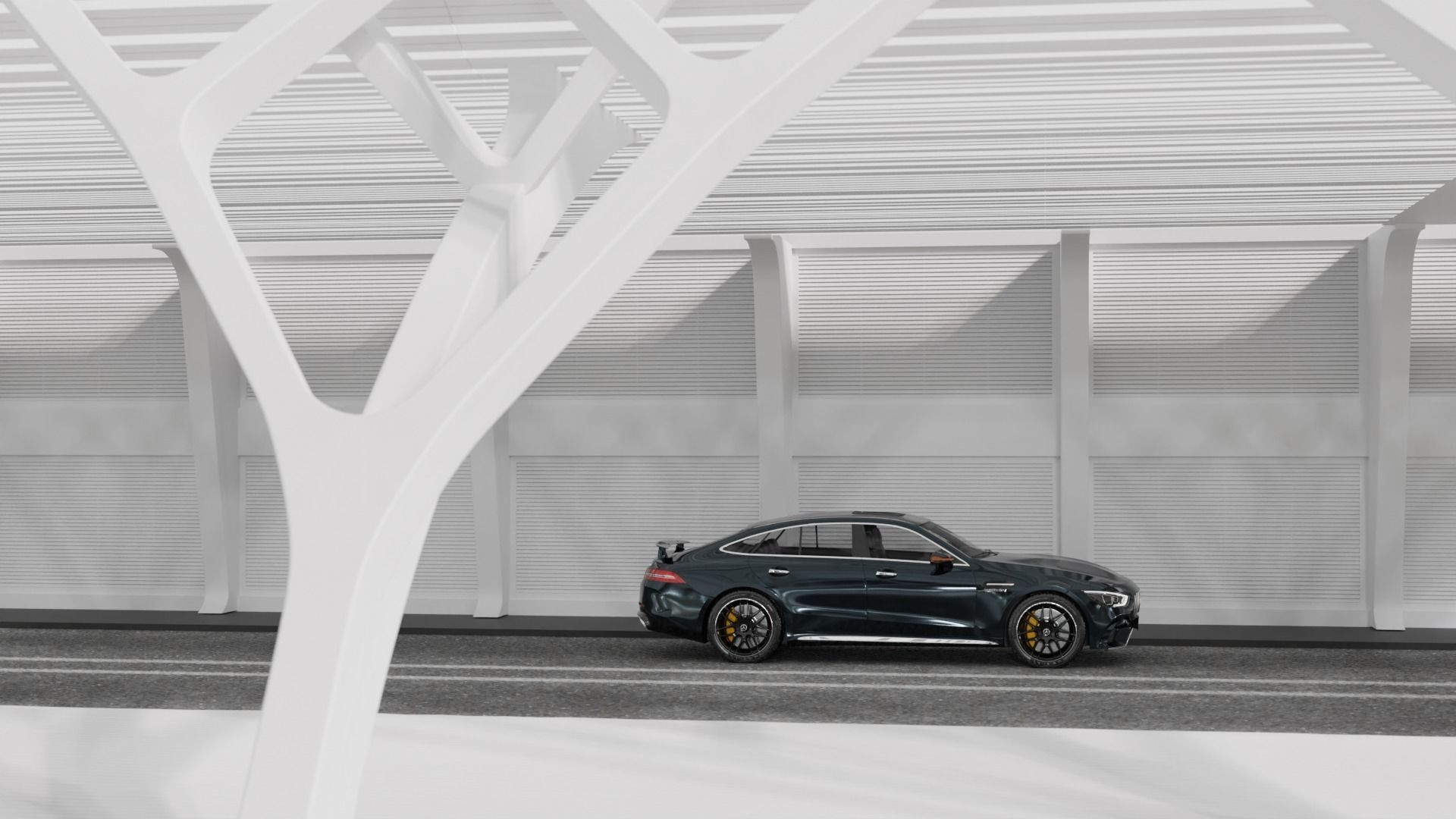 Car Track Scene 3D model | CGTrader