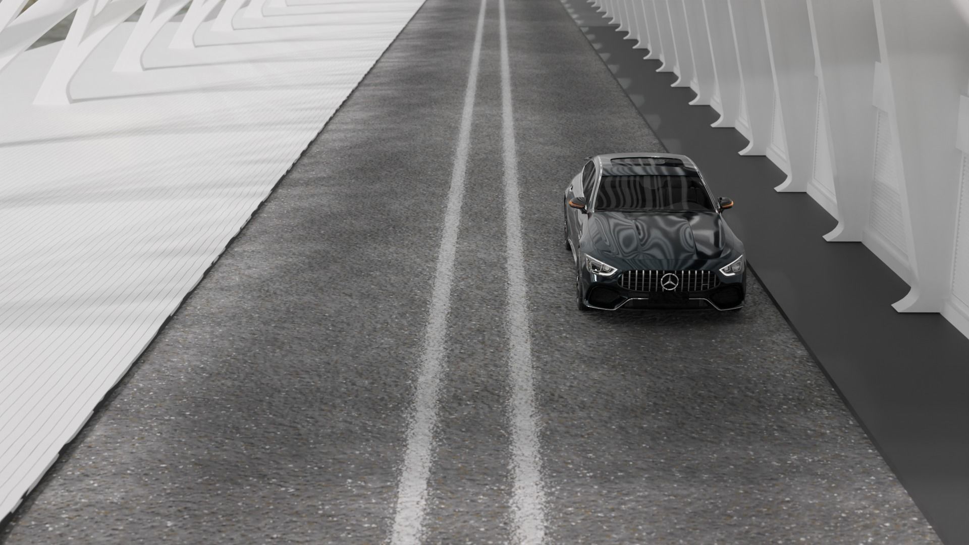 Car Track Scene 3D model | CGTrader