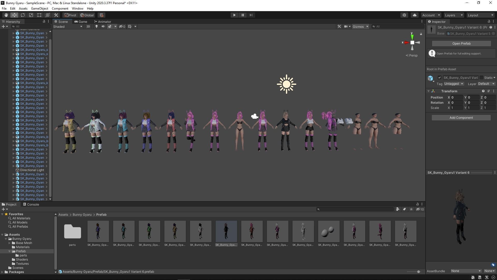 3D model Bunny Gyaru VR / AR / low-poly rigged | CGTrader