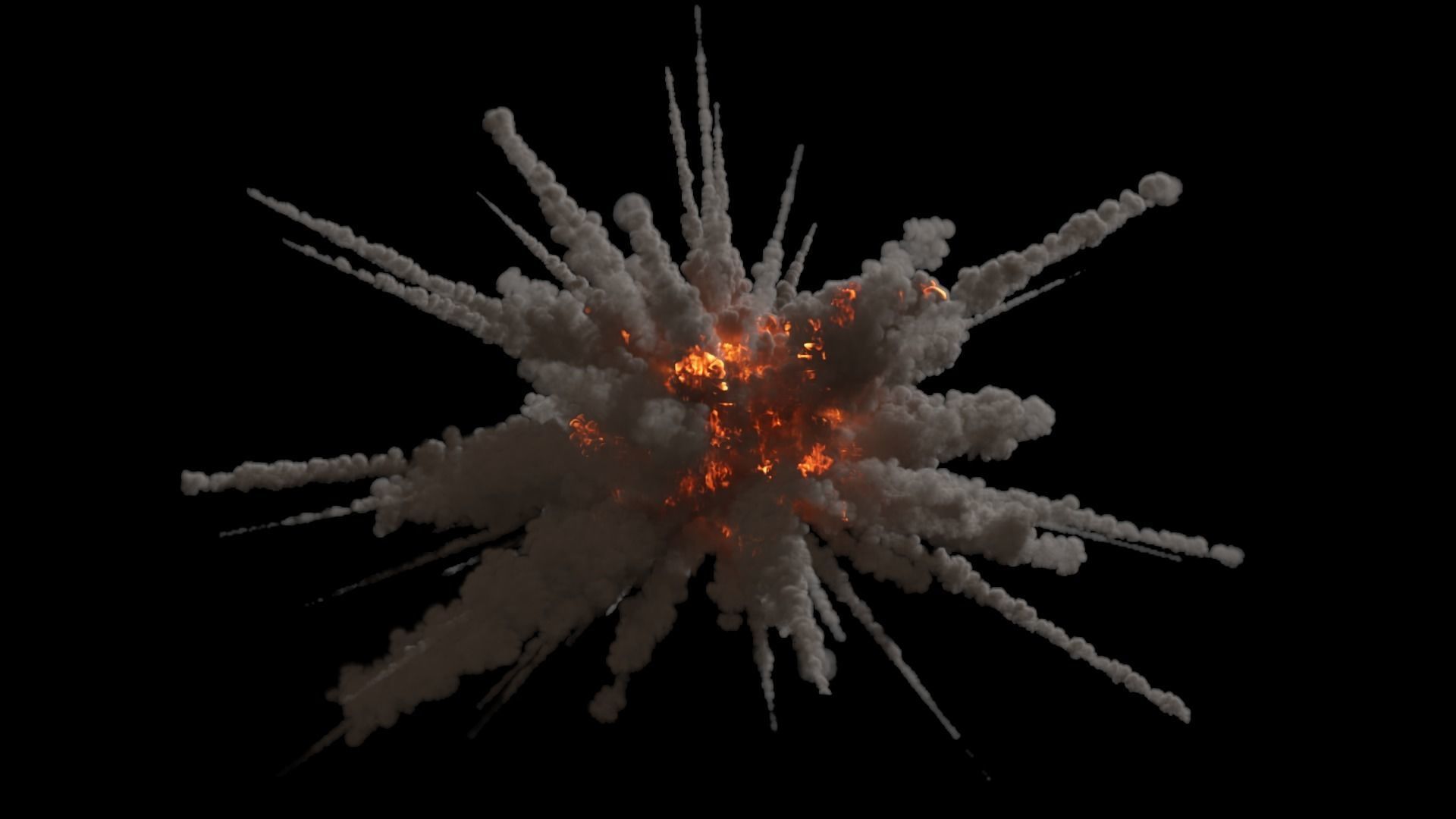 High Resolution Grenade Explosion VDB 3D Model 3D model animated | CGTrader