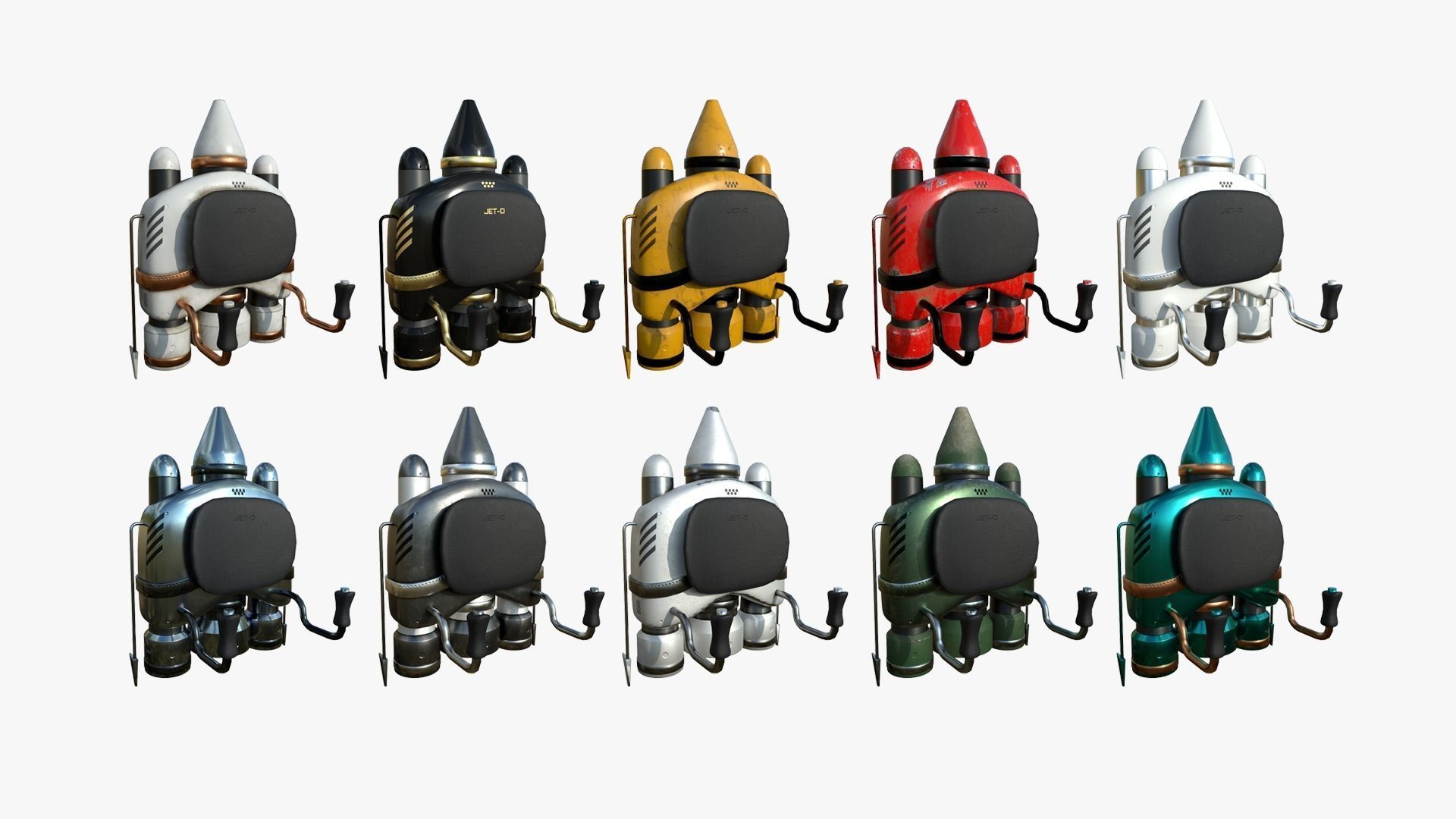10 Jetpacks D Collection - SciFi Character Design | CGTrader
