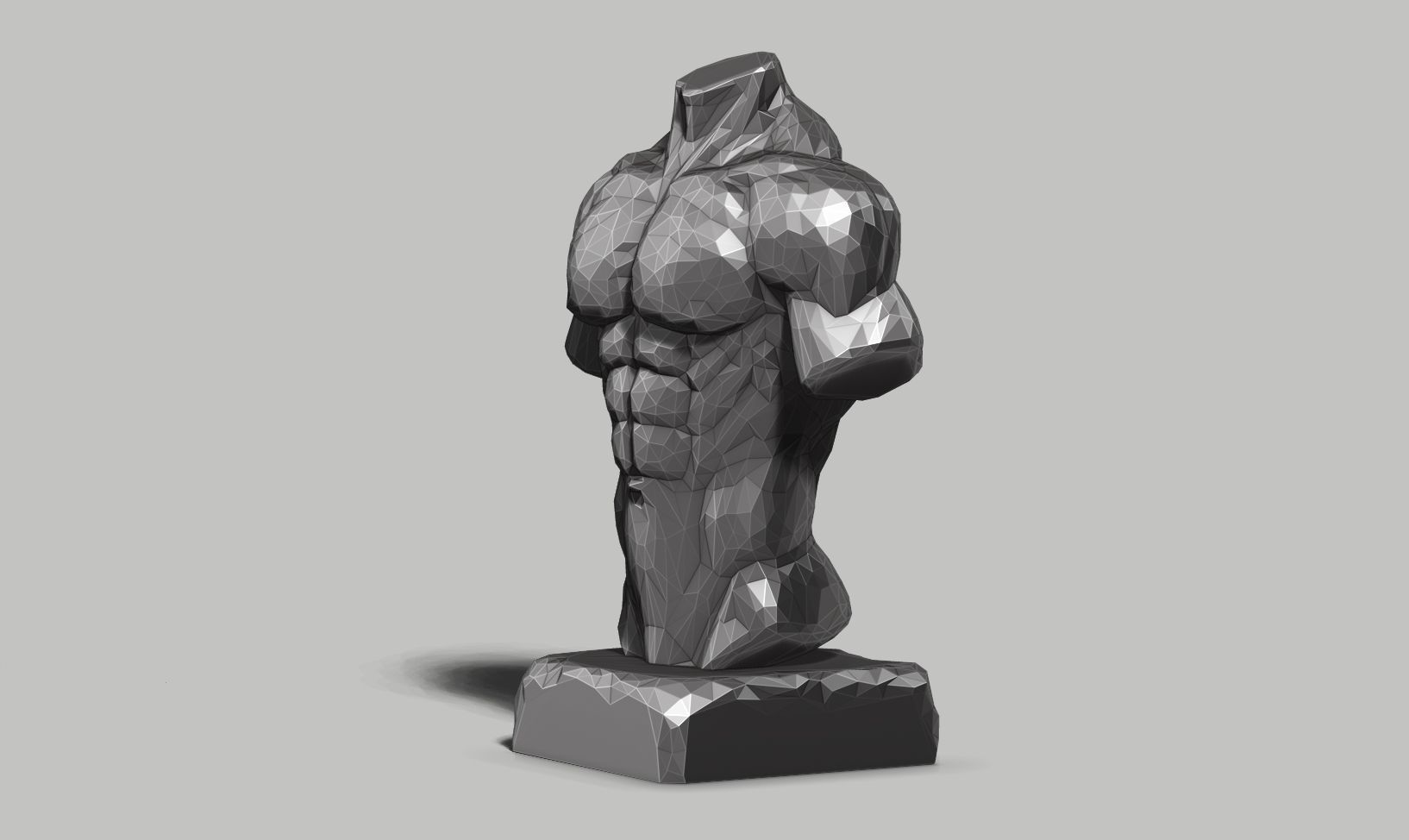 low poly torso 3d print model 3D model 3D printable | CGTrader