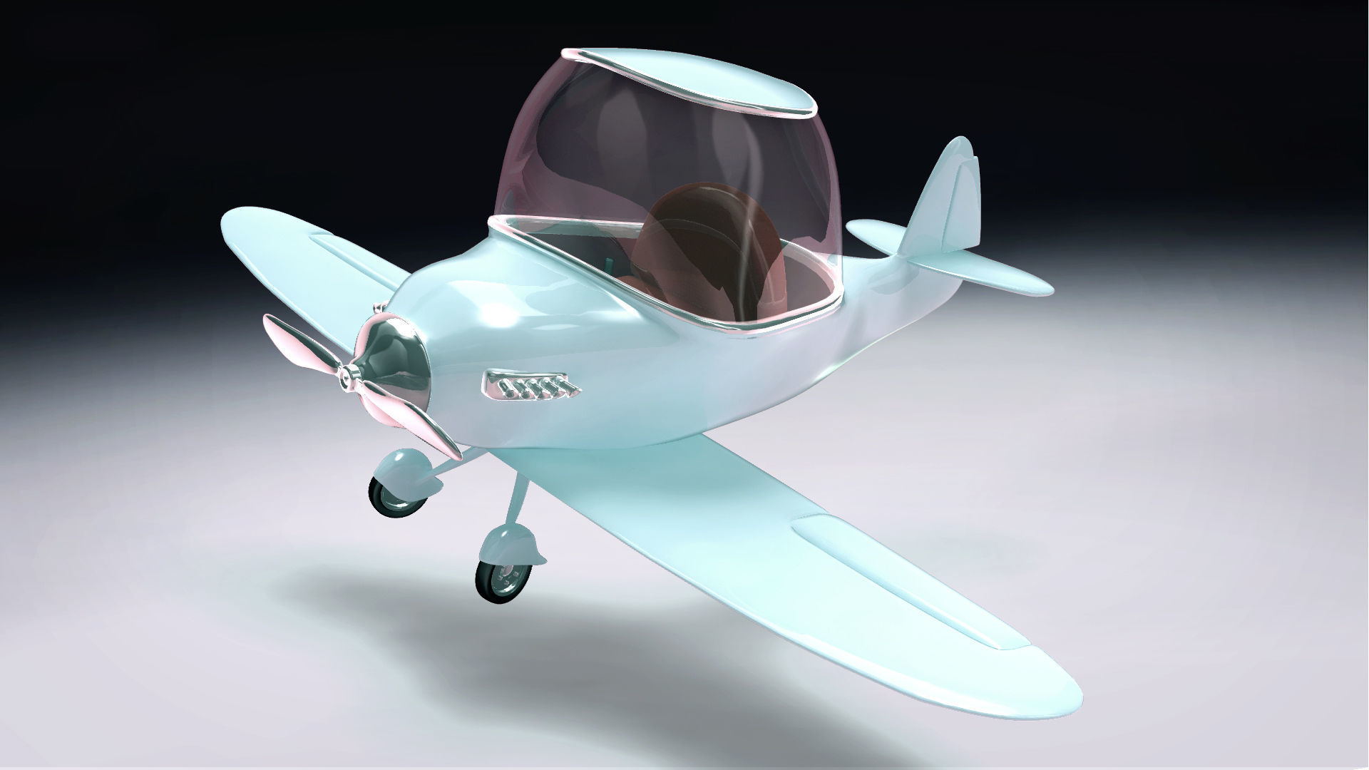 Airplane cartoon style 3D model | CGTrader