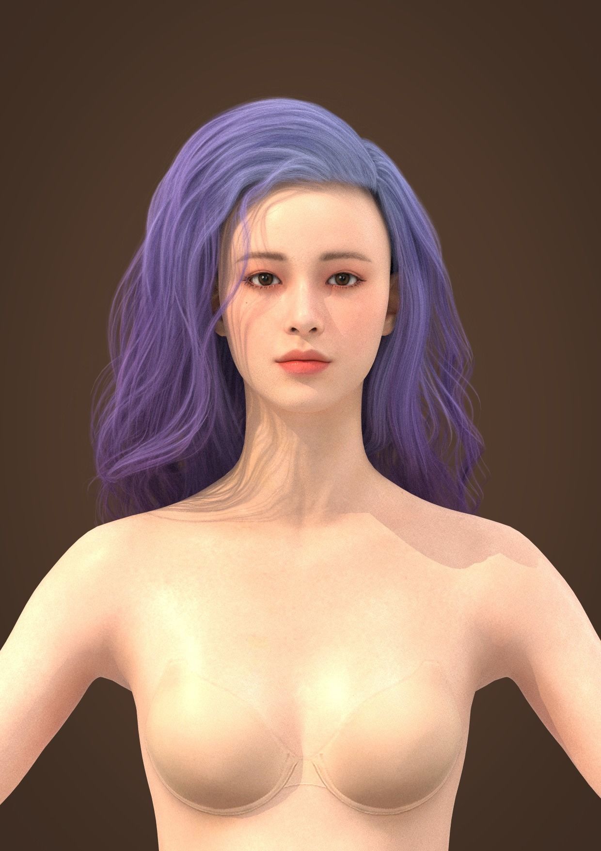 Long hair 028-FV2 for Yuna-FV2 3D model from 3DClo Software 3D model | CGTrader