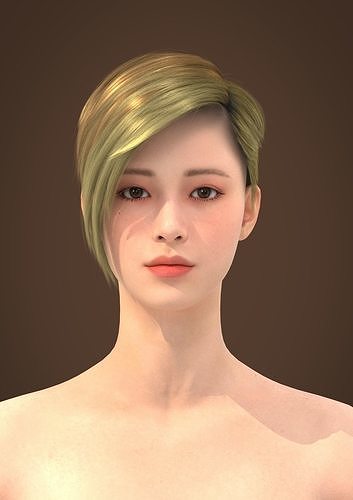 Short hair 029-FV2 for Yuna-FV2 3D model from 3DClo Software 3D model | CGTrader