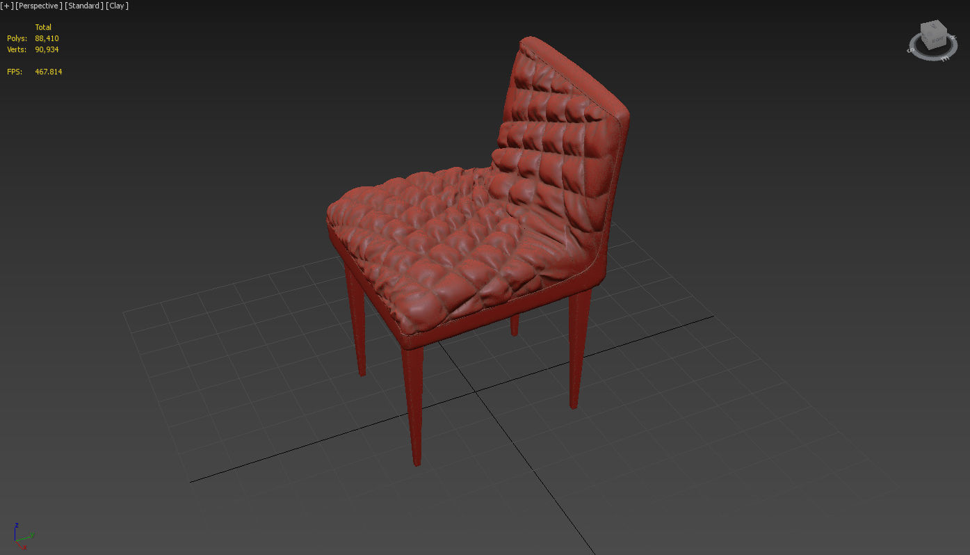 Modern Puff Chair for Dining Room free 3D model | CGTrader
