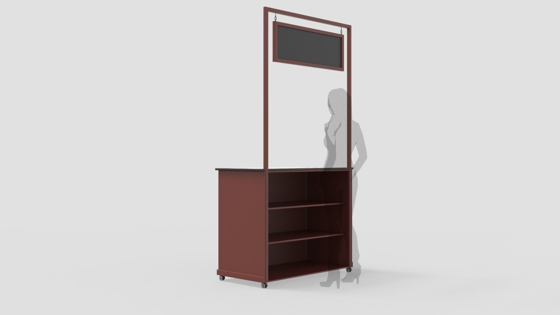 Wooden Small Booth 3D model | CGTrader
