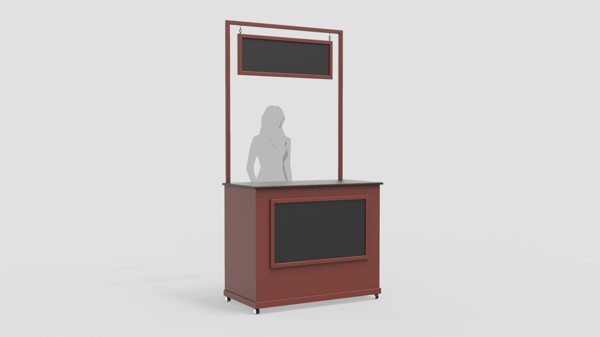 Wooden Small Booth 3D model | CGTrader