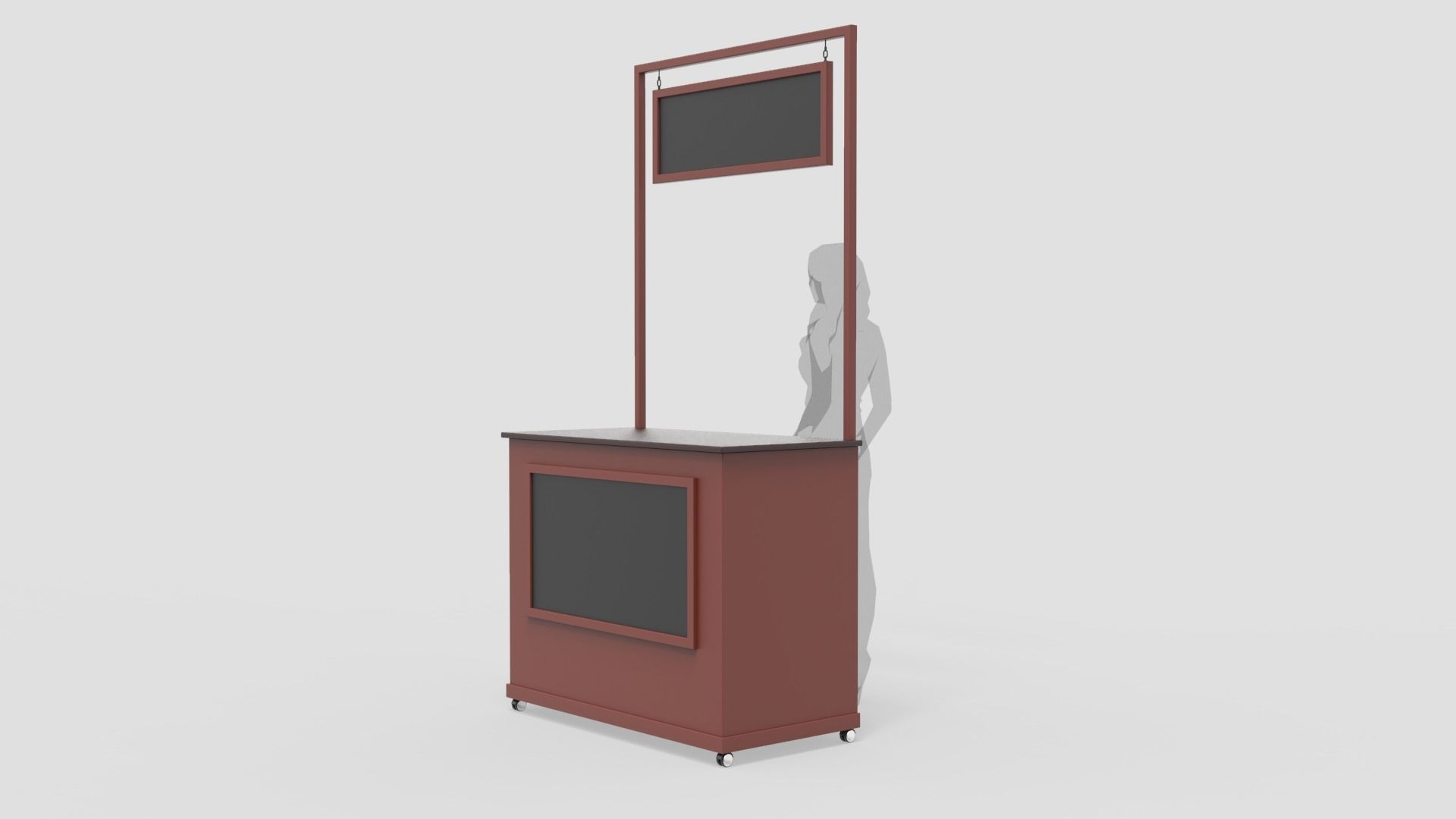 Wooden Small Booth 3D model | CGTrader