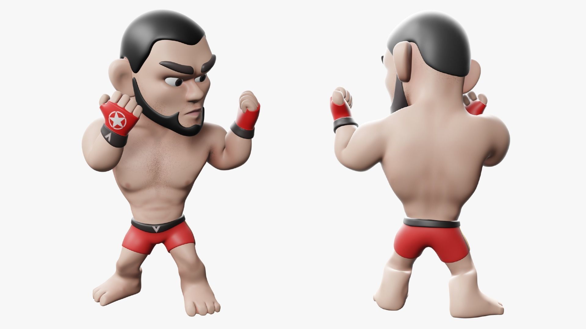 3D model Fighter Boxer Character 02 VR / AR / low-poly | CGTrader