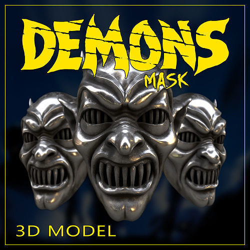 DEMONS MASK 3D model 3D printable | CGTrader