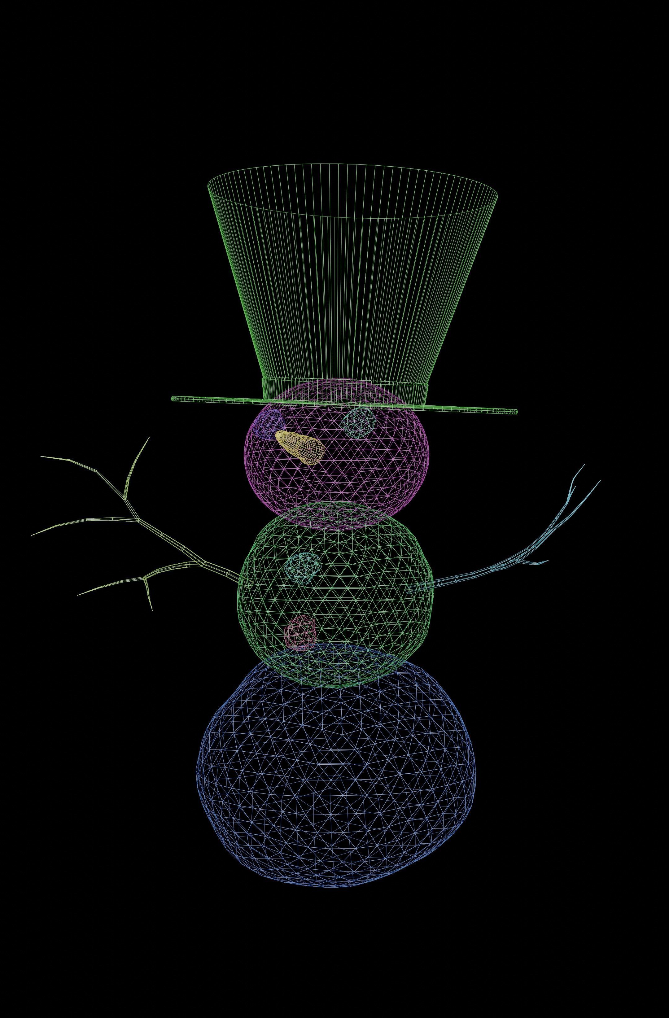 Christmas Snowman Lowpoly 3D model 3D model | CGTrader