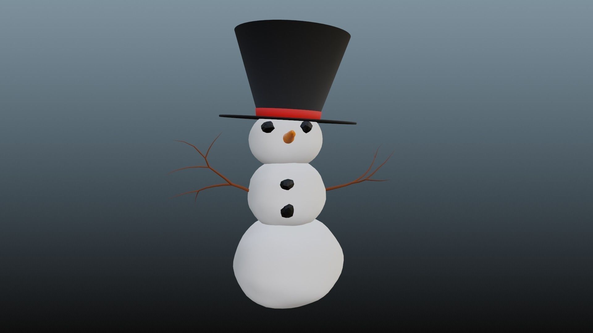 Christmas Snowman Lowpoly 3D model 3D model | CGTrader