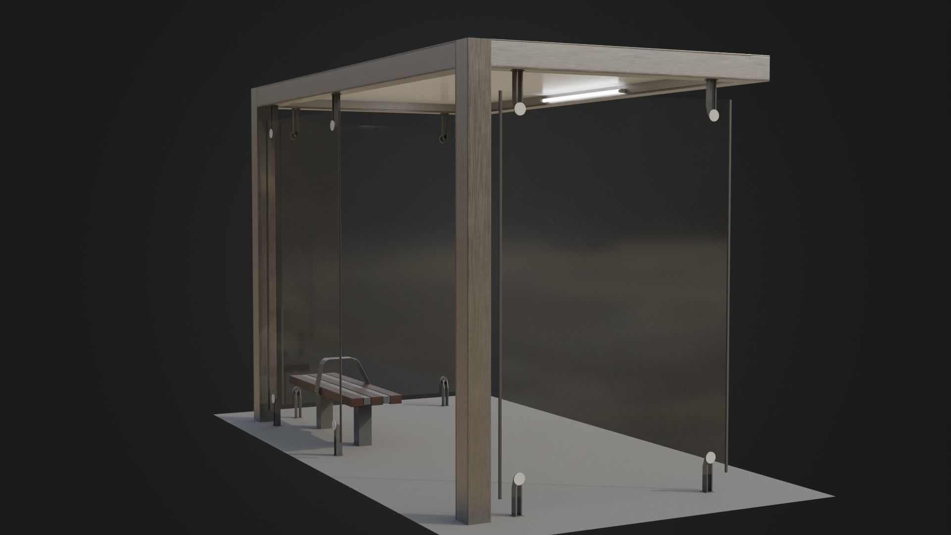 3D model Japanese Bus stop 02 VR / AR / low-poly | CGTrader
