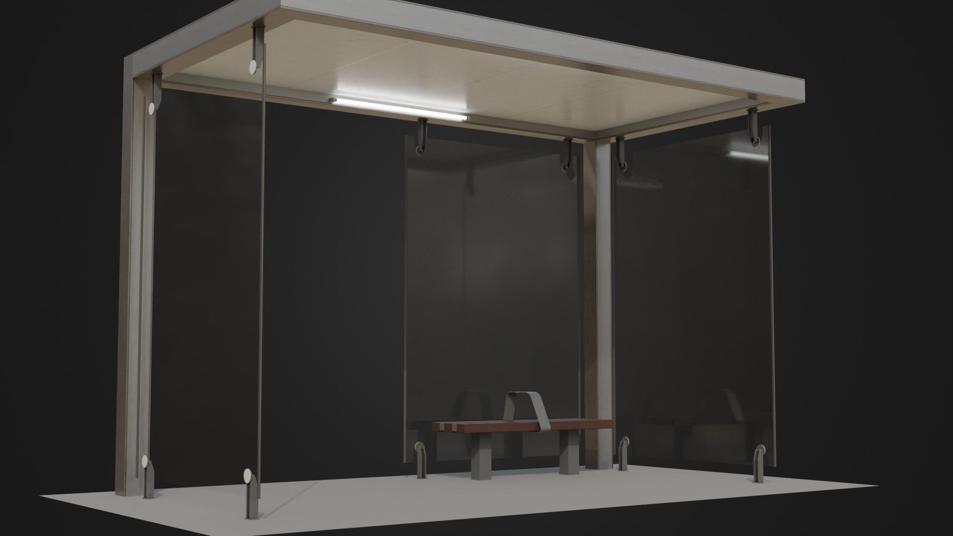 3D model Japanese Bus stop 02 VR / AR / low-poly | CGTrader