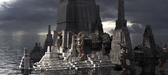 Aztec Ritual Mazes Hidden Temple dungeon Kit bash 3D model | CGTrader