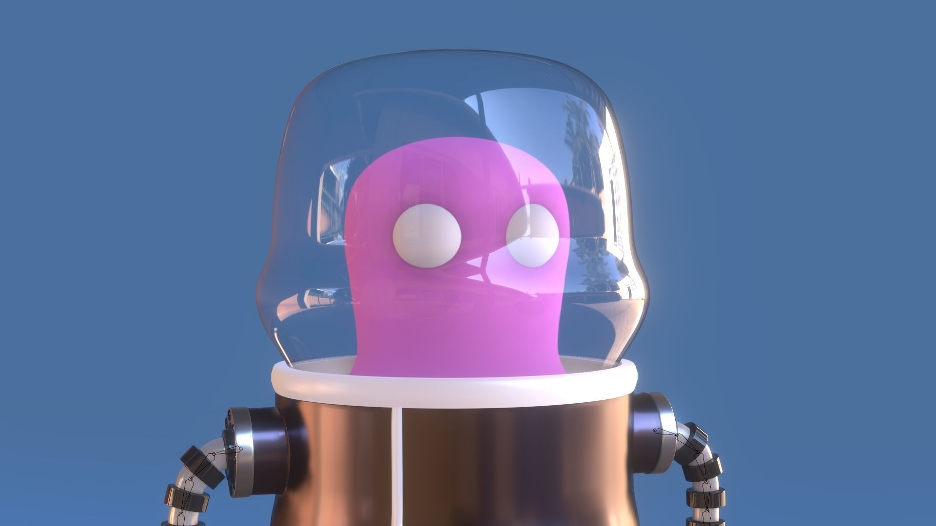 3D model Pink Alien rigged Character VR / AR / low-poly | CGTrader