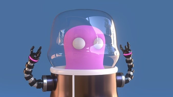 3D model Pink Alien rigged Character VR / AR / low-poly | CGTrader