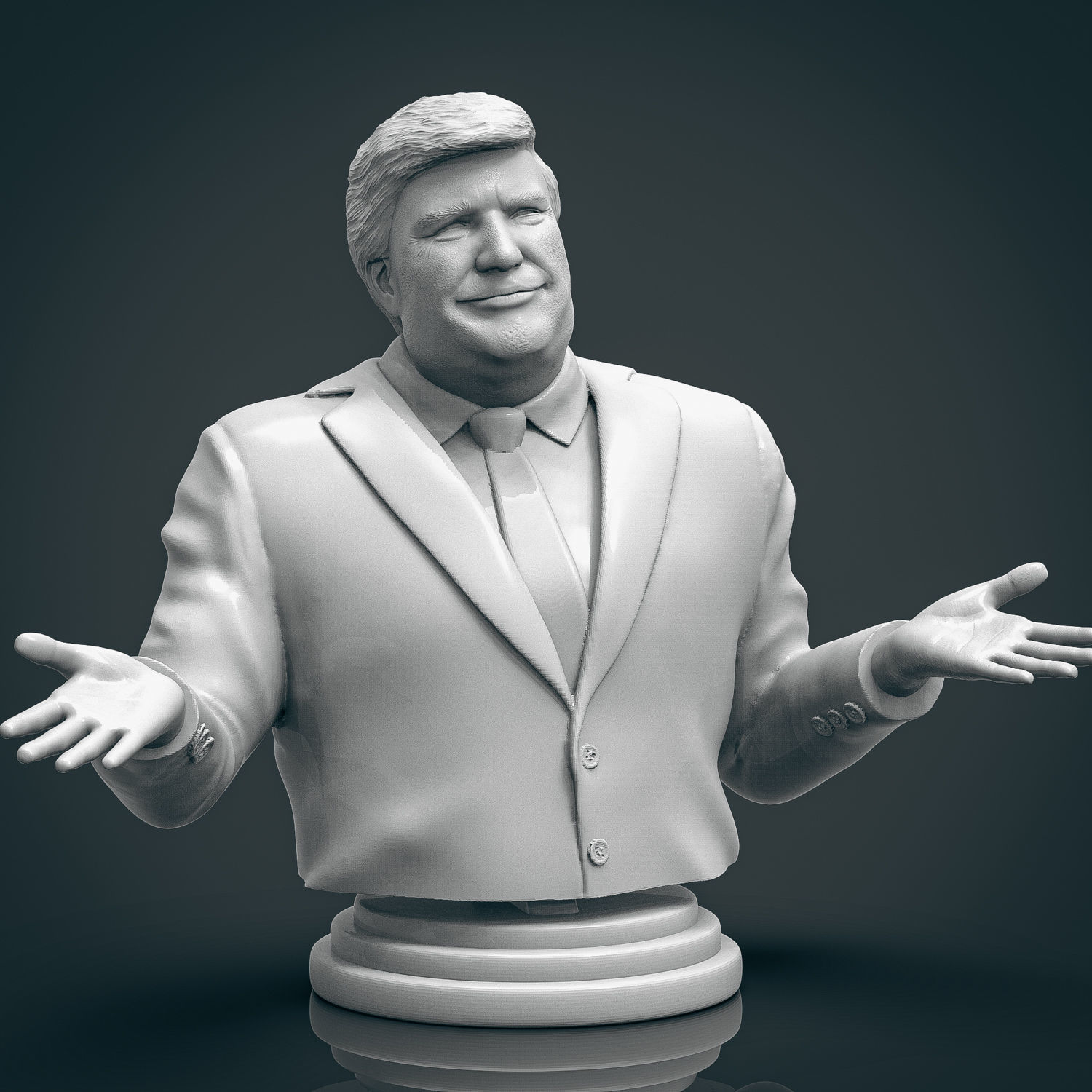 Donald Trump 3D Printable Bust 3D model 3D printable | CGTrader