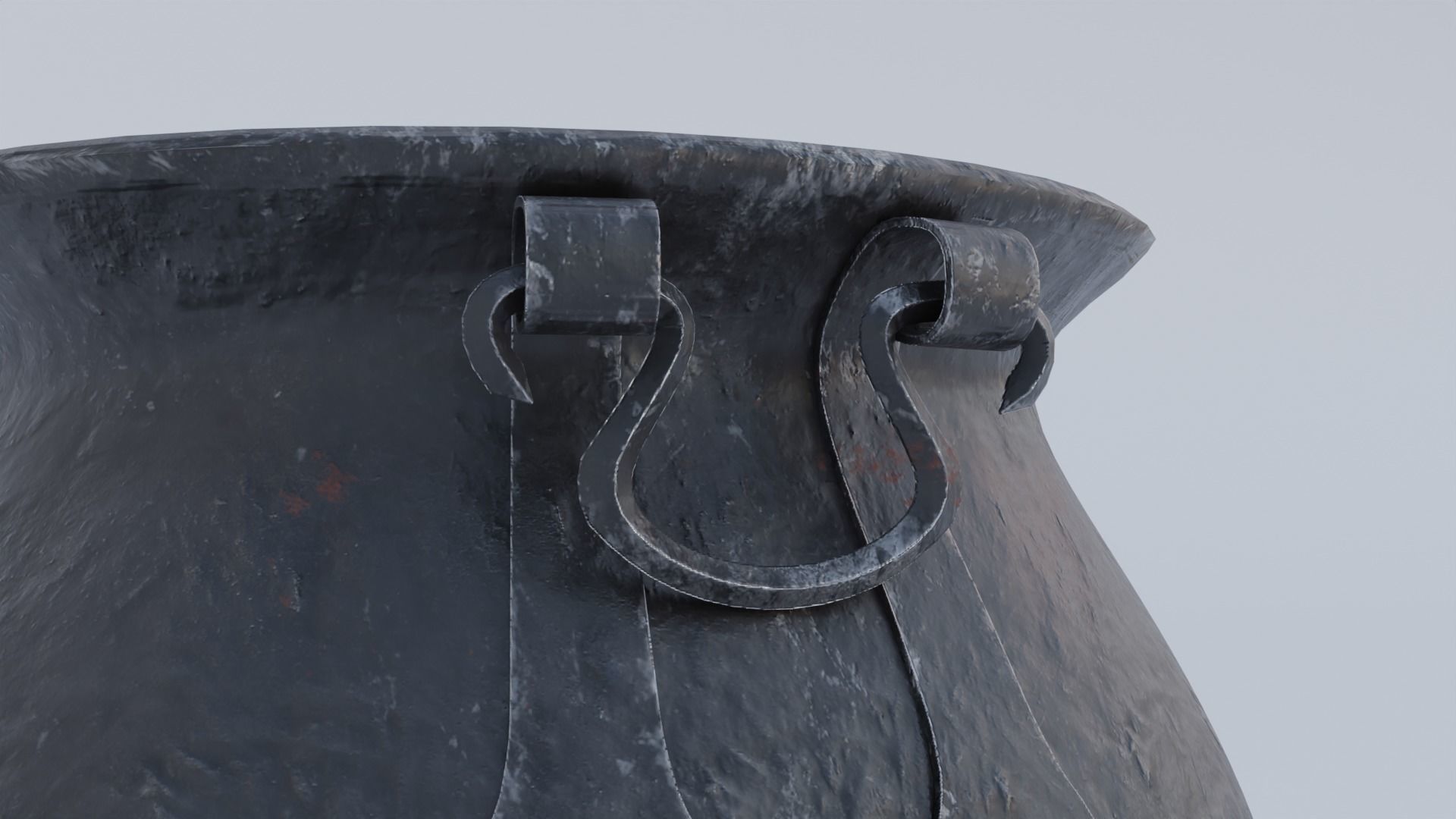 Forged Iron Cauldron with 4K Textures 3D model | CGTrader