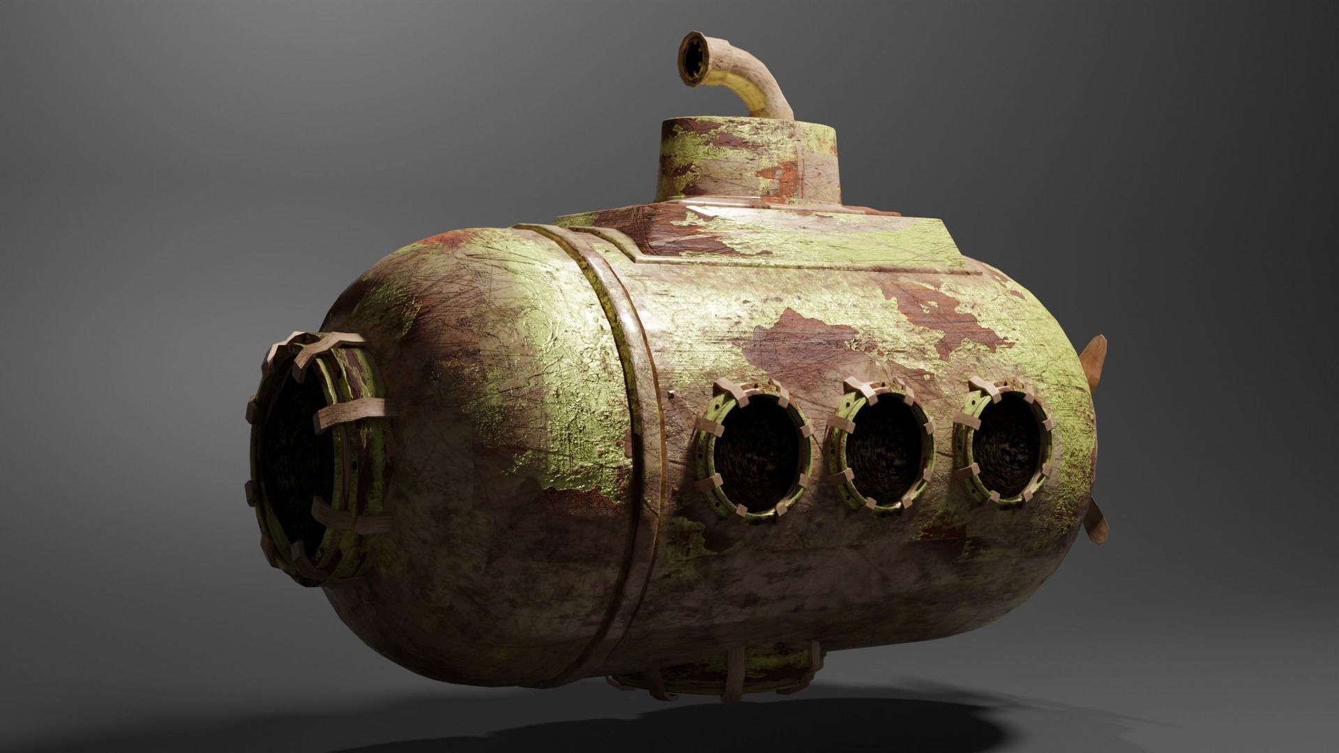 Old Rusty Submarine 3D model | CGTrader