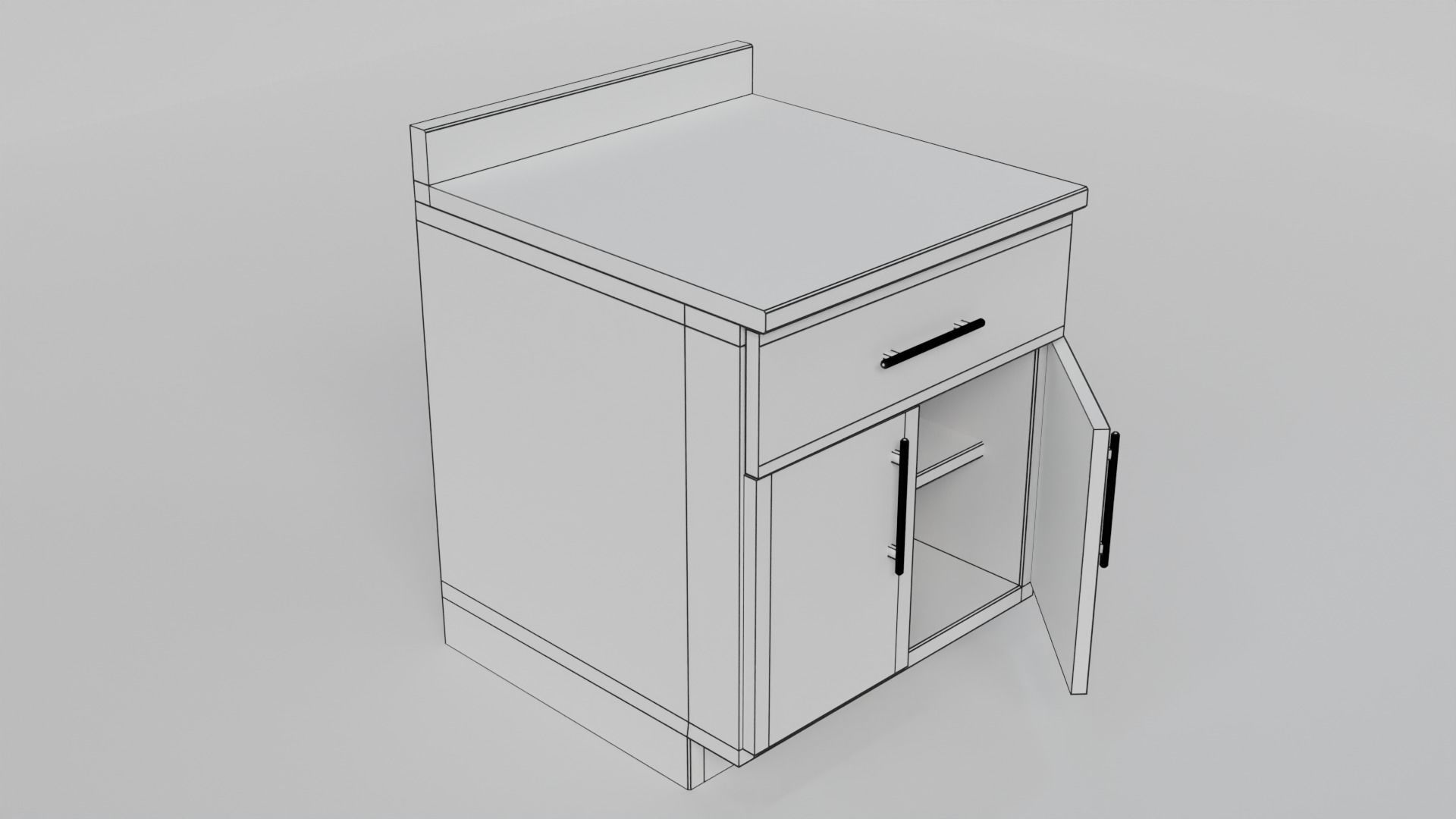 Modern Kitchen Counter 3D model | CGTrader